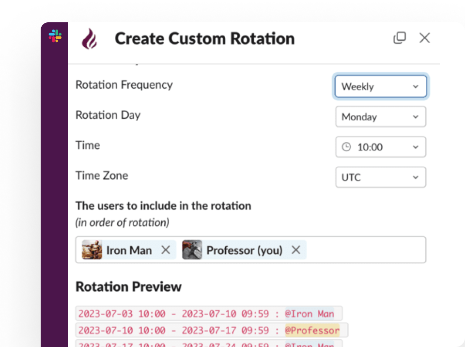 Create Round Robin Rotation in Slack using App Create Round Robin Rotation in Slack using App